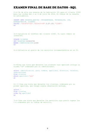 Examen final de sql nadia | DOC