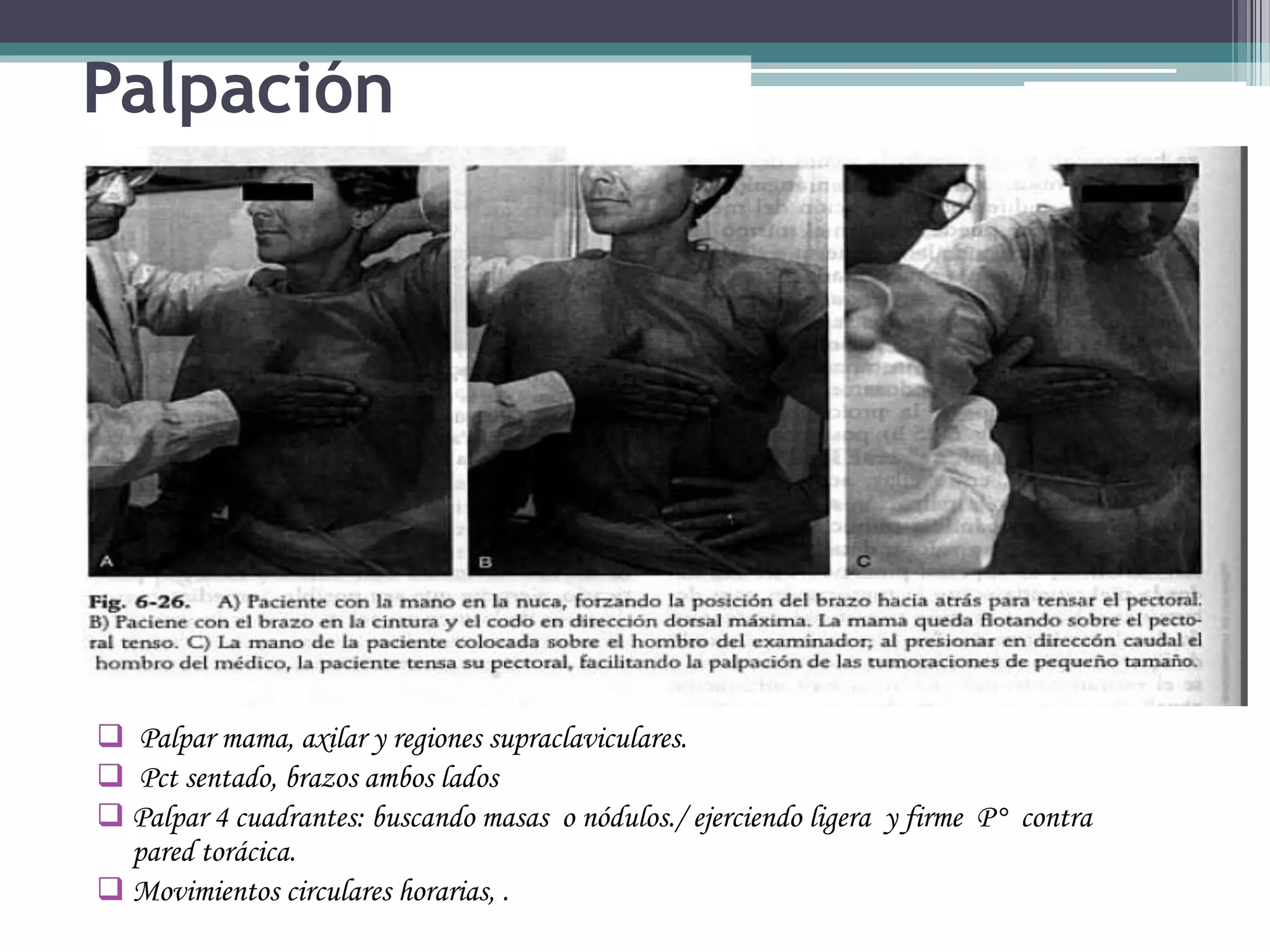 Examen físico de las mamas y las axilas | PPT