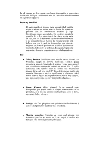 Examen físico del recién nacido | PDF
