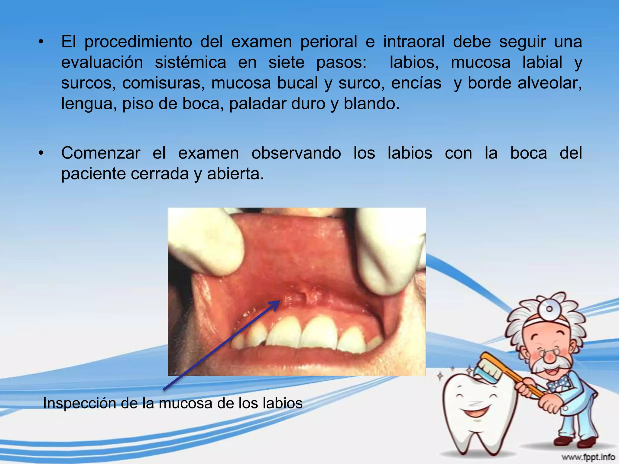 Examen intraoral | PPTX