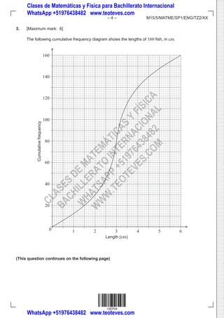 Examen Matemáticas Nivel Medio Prueba 1 TZ2 Mayo 2015 | PDF