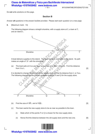 Examen Matemáticas Nivel Medio Prueba 2 TZ1 Mayo 2015 | PDF