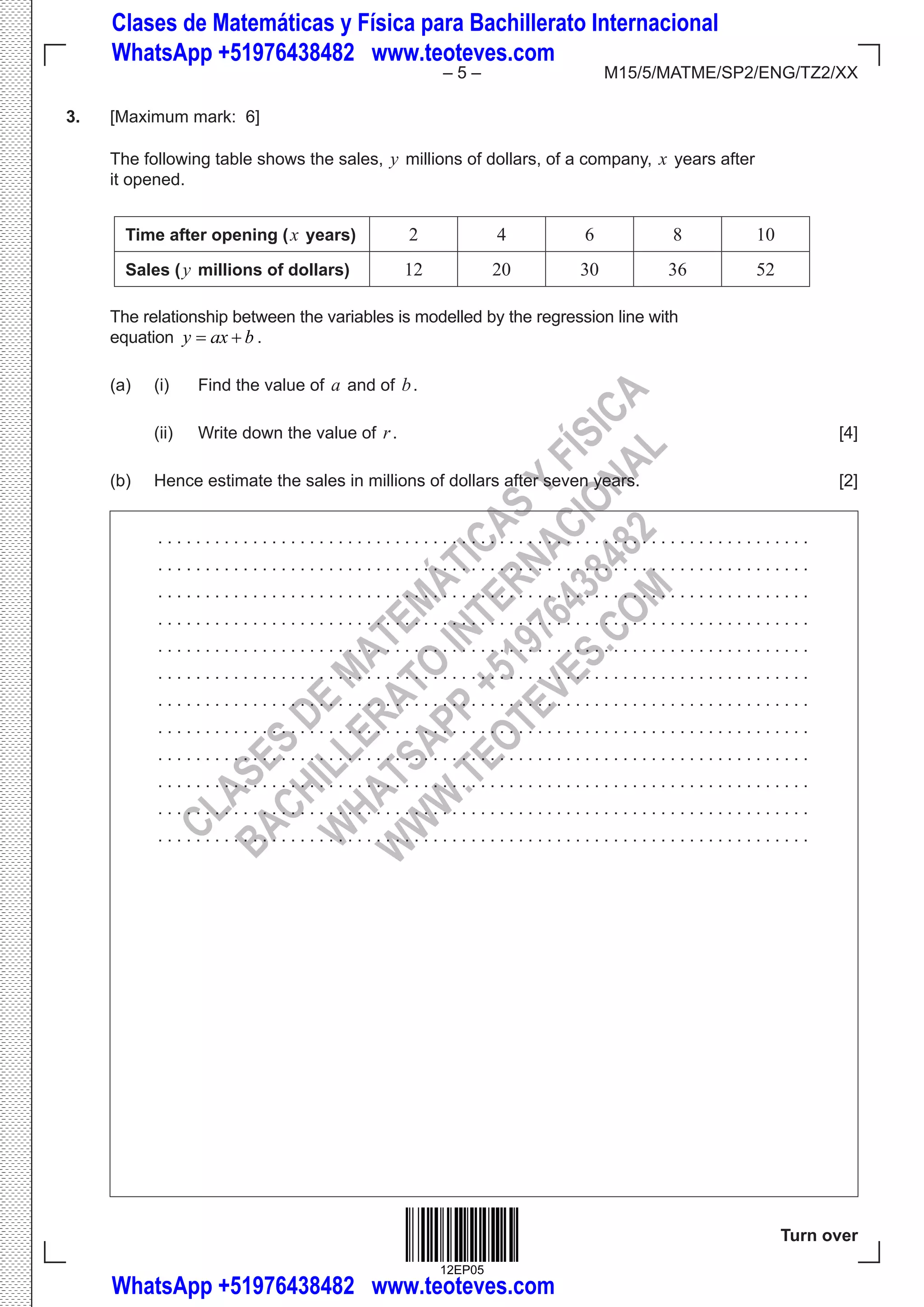 Examen Matemáticas Nivel Medio Prueba 2 TZ2 Mayo 2015 | PDF