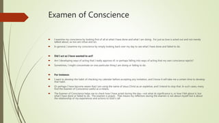 Examen of Conscience | PPTX