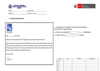 Exame plural nouns | PPT