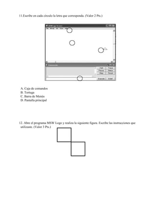 Examen quinto quinta evaluacion | DOCX
