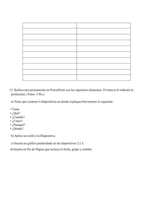 Examen quinto quinta evaluacion | DOCX