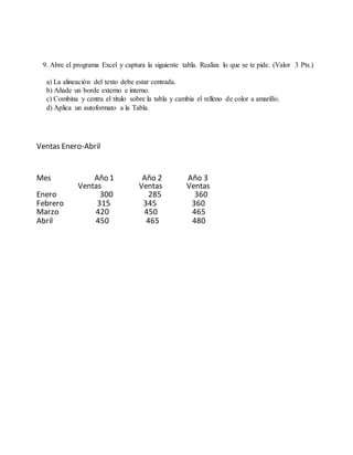 Examen quinto quinta evaluacion | DOCX