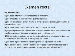Examen rectal | PPT
