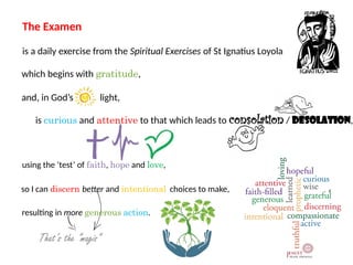 Ignatian Examen Summary presentation chart | PPTX