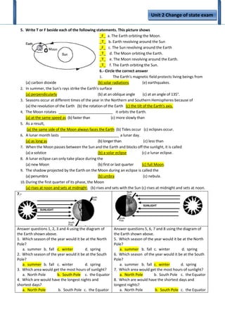 Examen the earth 2014 answer | PDF