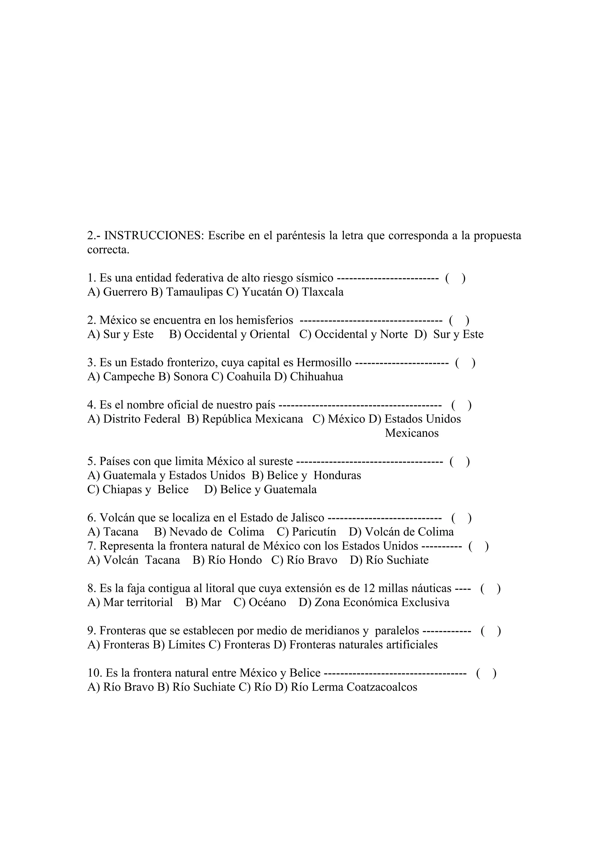 Examen tipo 11 comipems | PDF