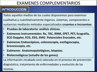 Exames complementarios | PPTX