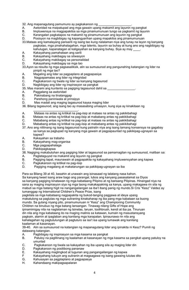 exam esp 8 2nd gp With key answer.docx