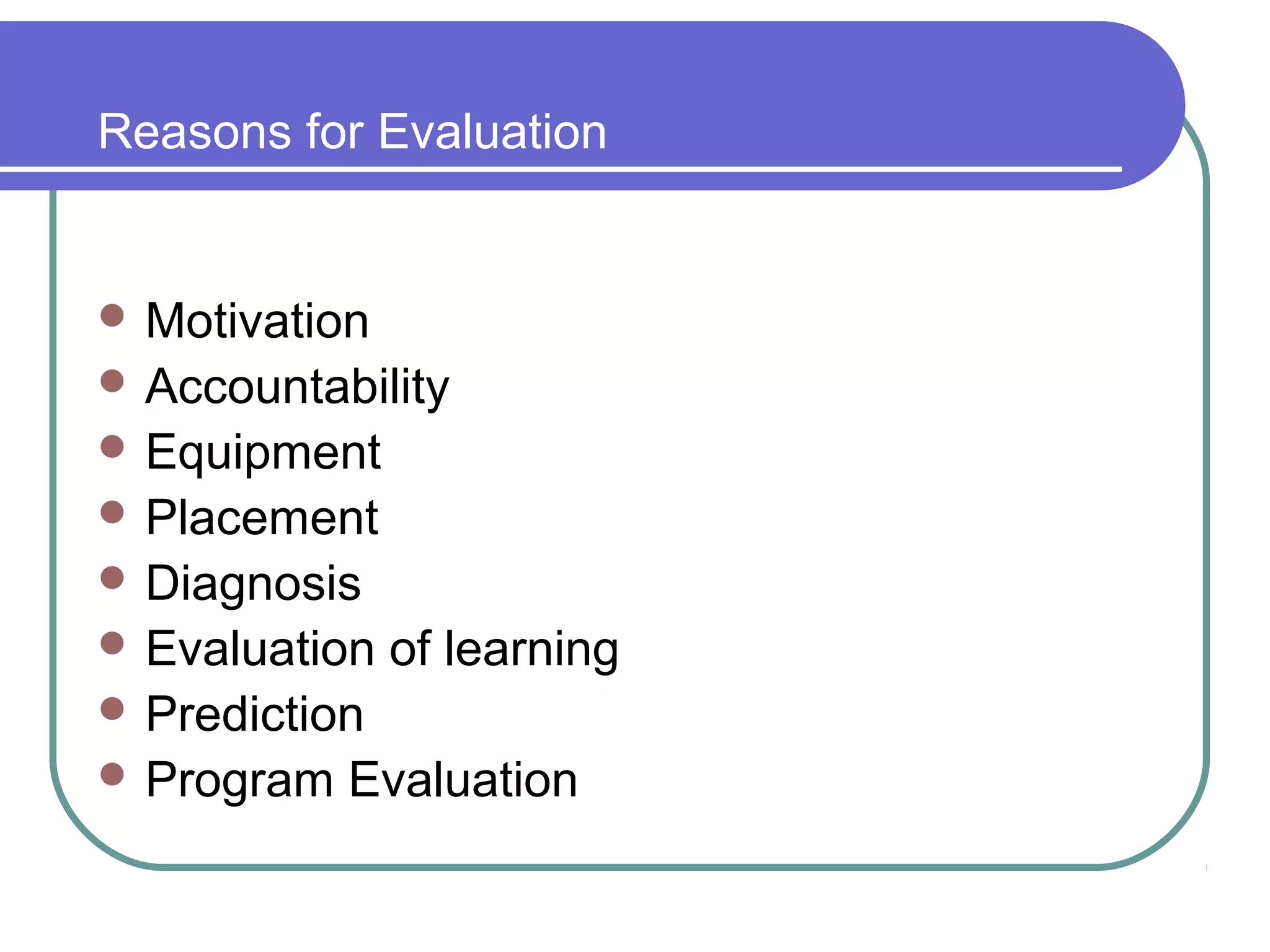 Examination and Evaluation | PPT