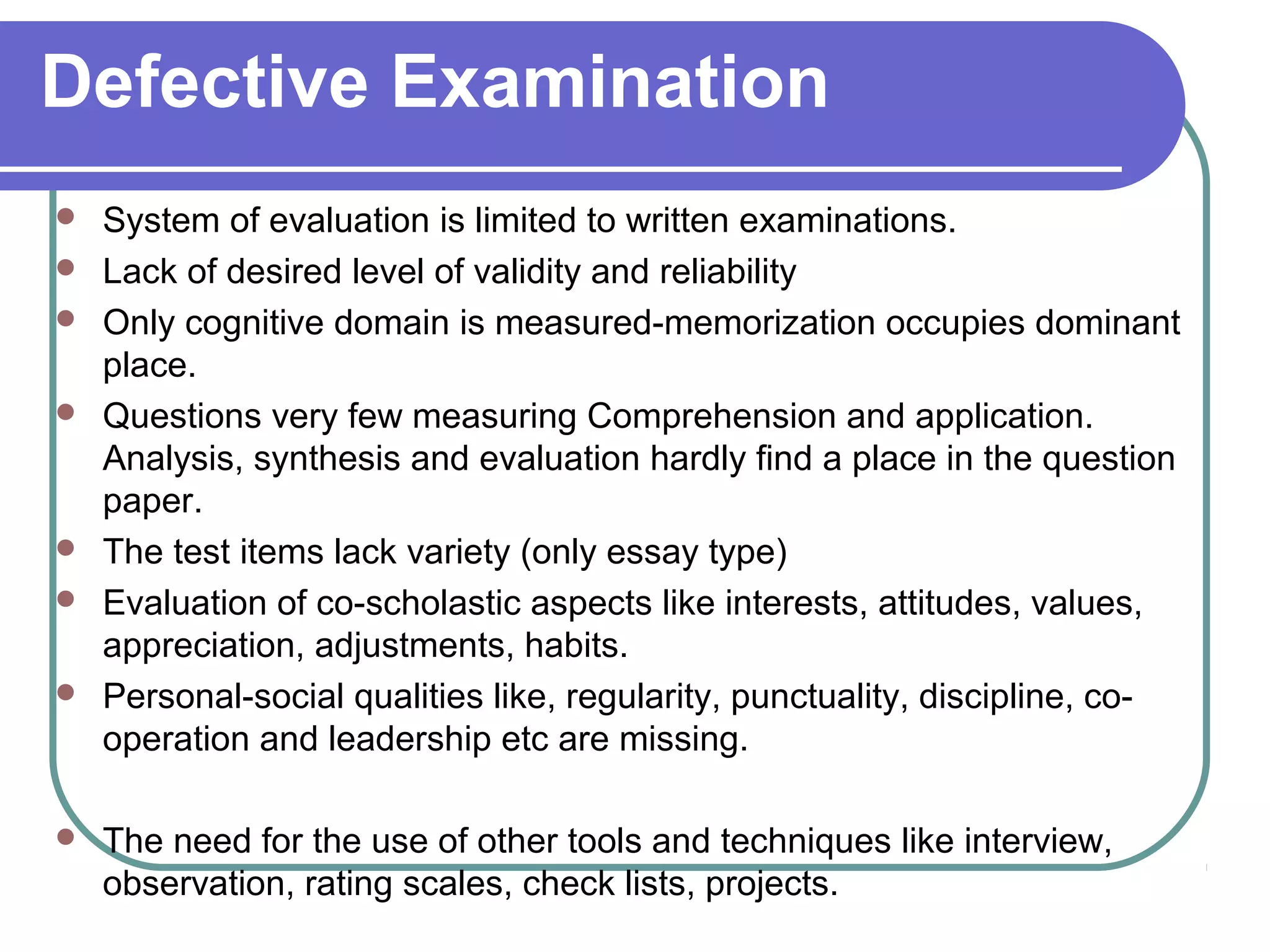 Examination and Evaluation | PPT