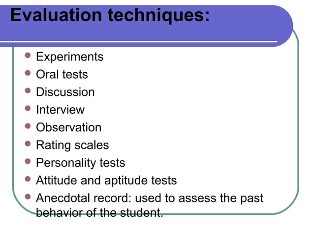 Examination and Evaluation | PPT