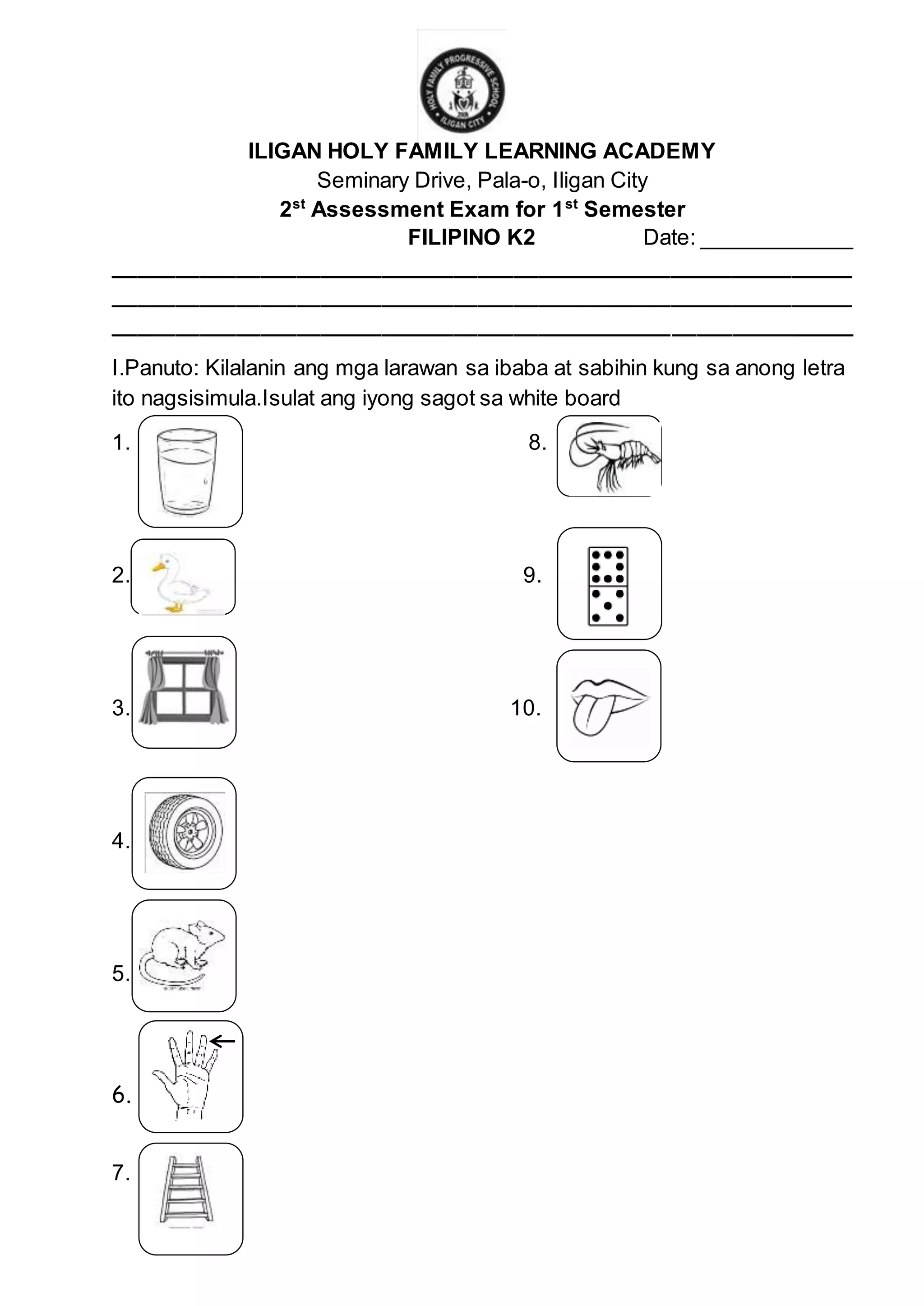 Exam filipino | DOCX