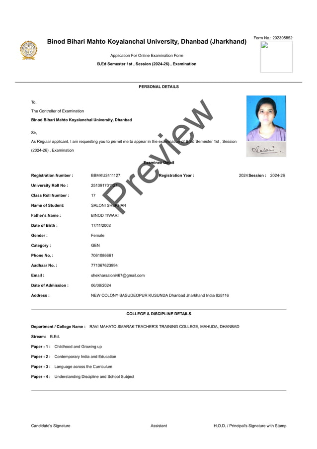 BINOD BIHARI MAHTO KOYLANCHAL UNIVERSITY | PDF