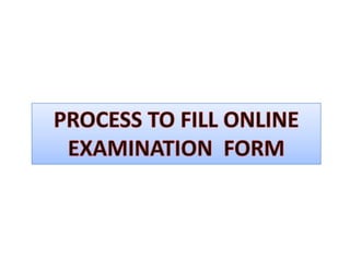 Exam form process pdf | PDF