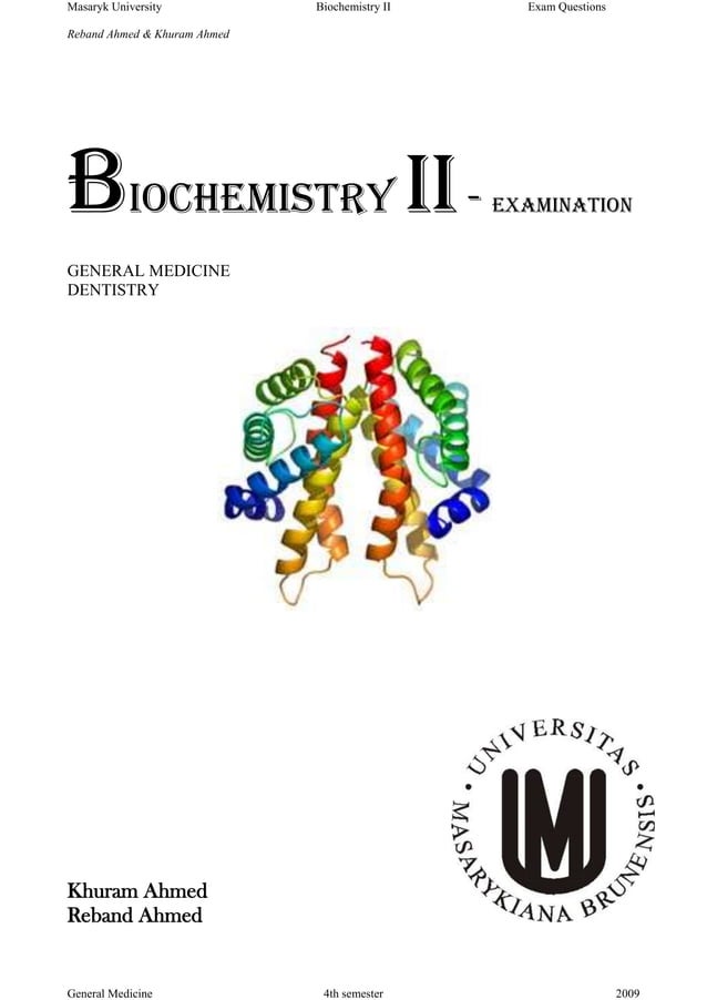 BIOCHEMISTRY II EXAM ANSWERS | DOCX | Blood Disorders | Diseases and ...