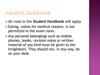 California Prep - Exam guidelines | PPTX