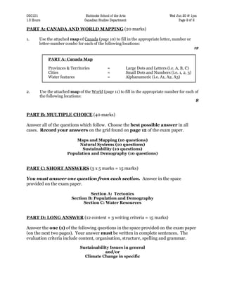 Exam handout | PDF | Educational Assessment | Education