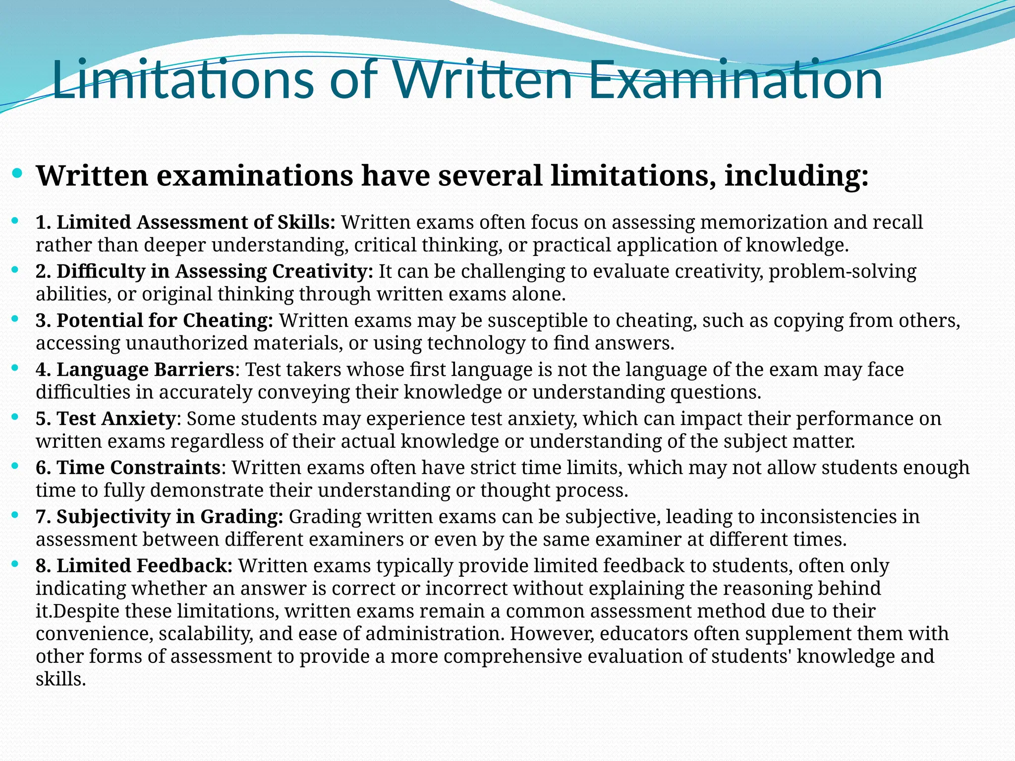 Examination types, details, examsss.pptx