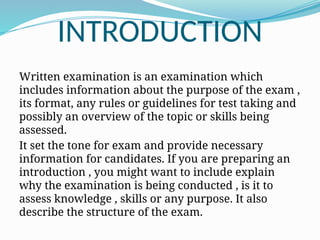 Examination types, details, examsss.pptx