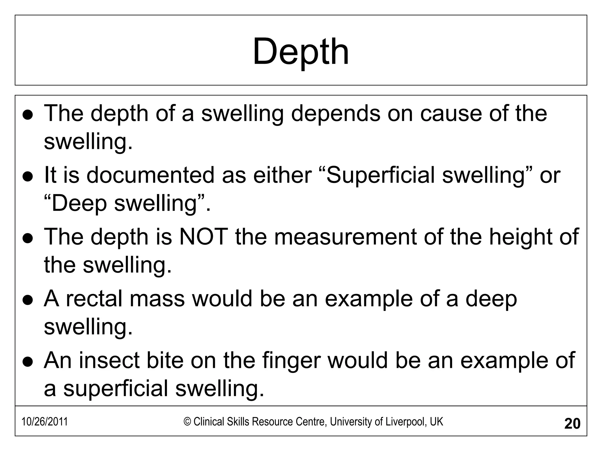 Examination of a Swelling | PDF
