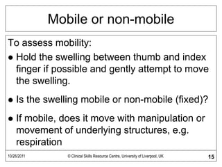 Examination of a Swelling | PDF