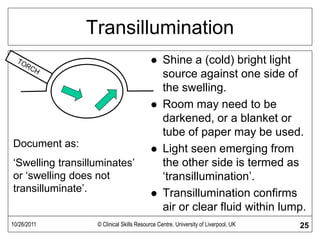 Examination of a Swelling | PDF