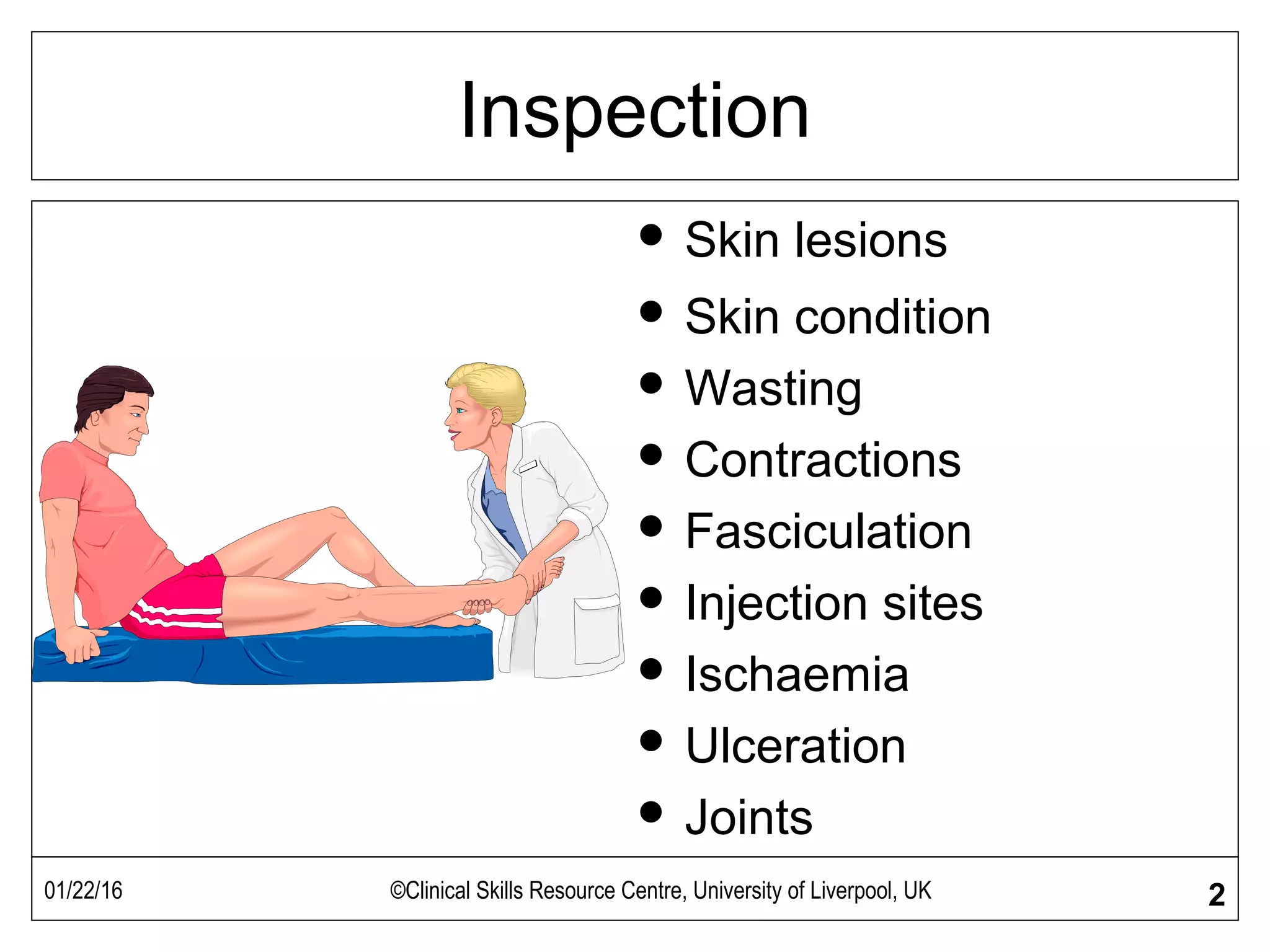Examination of Lower Limbs | PPT