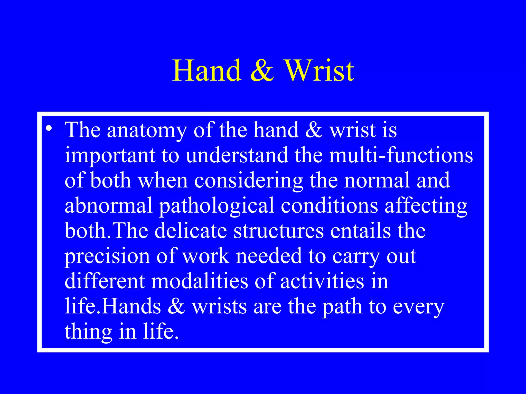 Examination Of The Hand & Wrist | PPT
