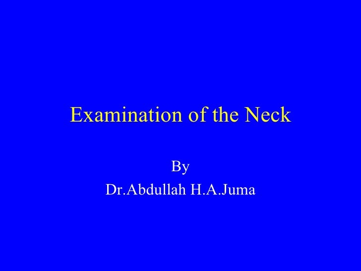 Examination Of The Neck