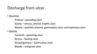 EXAMINATION AND CLINICAL APPROACH OF AN ULCER.pptx