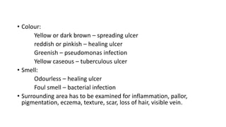 EXAMINATION AND CLINICAL APPROACH OF AN ULCER.pptx