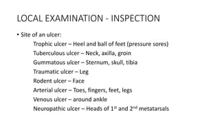 EXAMINATION AND CLINICAL APPROACH OF AN ULCER.pptx