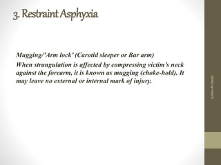 Examination and interpretation findings in asphyxial death | PPTX