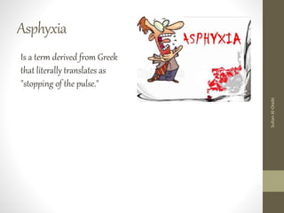 Examination and interpretation findings in asphyxial death | PPTX