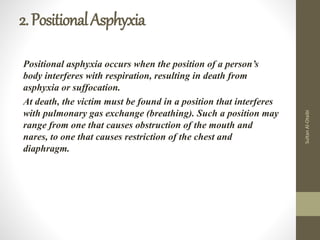 Examination and interpretation findings in asphyxial death | PPTX