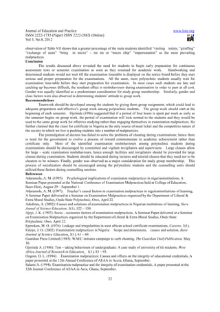 Examination behaviours among polytechnic students | PDF