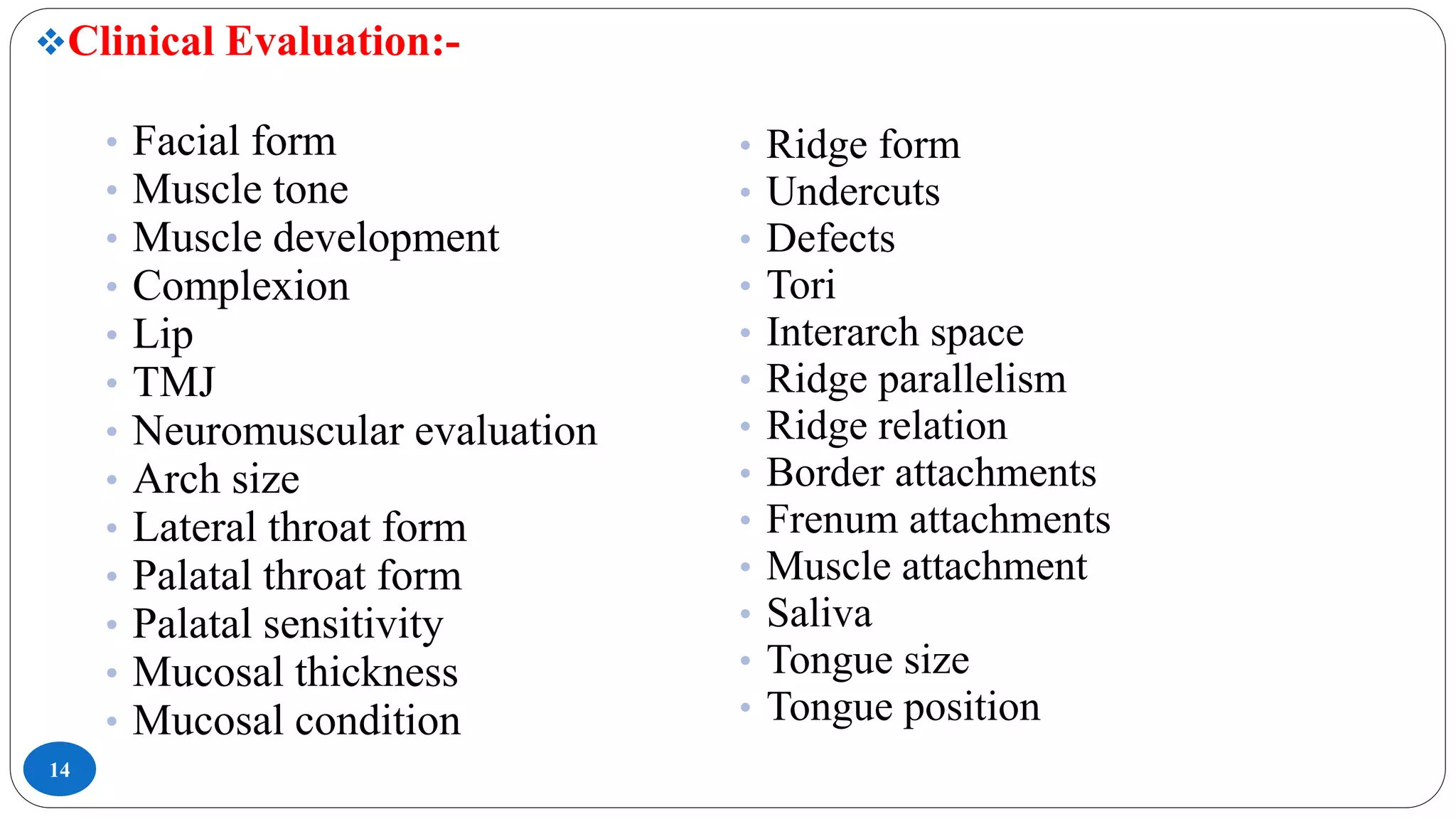 Examination & diagnosis of edentulous patients | PPTX