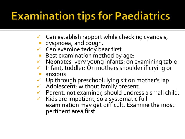 Examination in paediatric Medicine for medical students.pptx