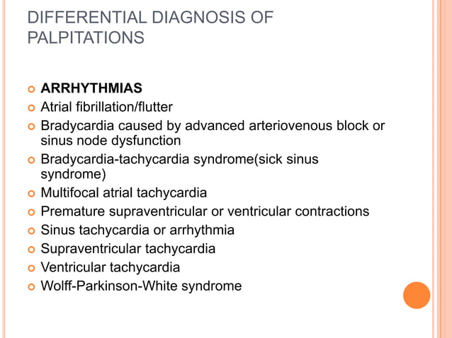 Examination in palpitation | PPT