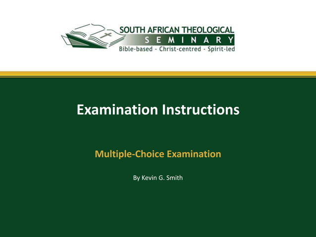 Examination Instructions | PPTX