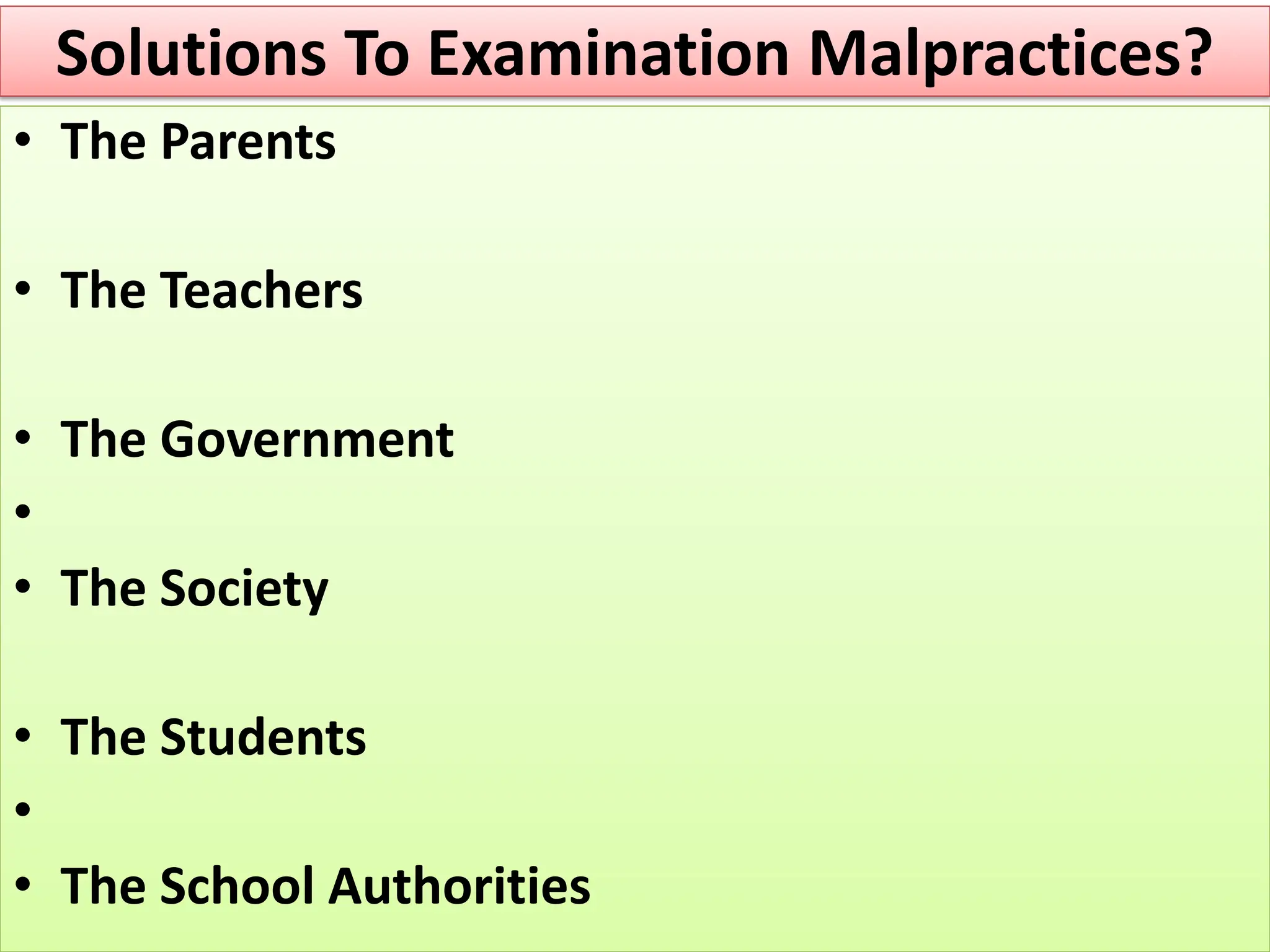 EXAMINATION MALPRACTICES and the effects | PDF