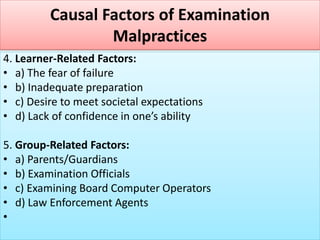 EXAMINATION MALPRACTICES and the effects | PDF