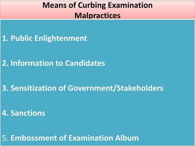 EXAMINATION MALPRACTICES and the effects | PDF