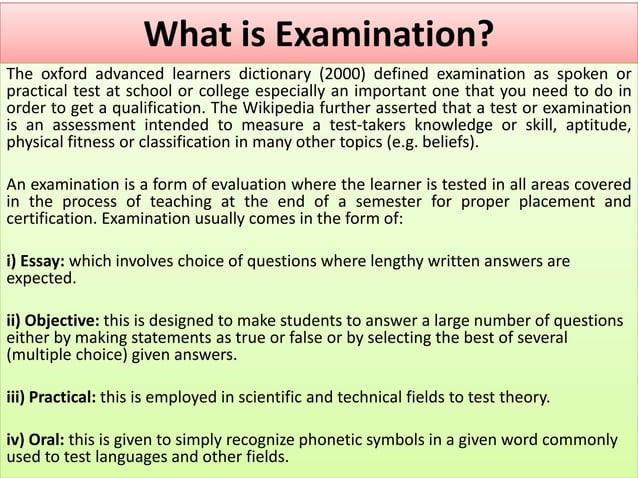 EXAMINATION MALPRACTICES and the effects | PDF